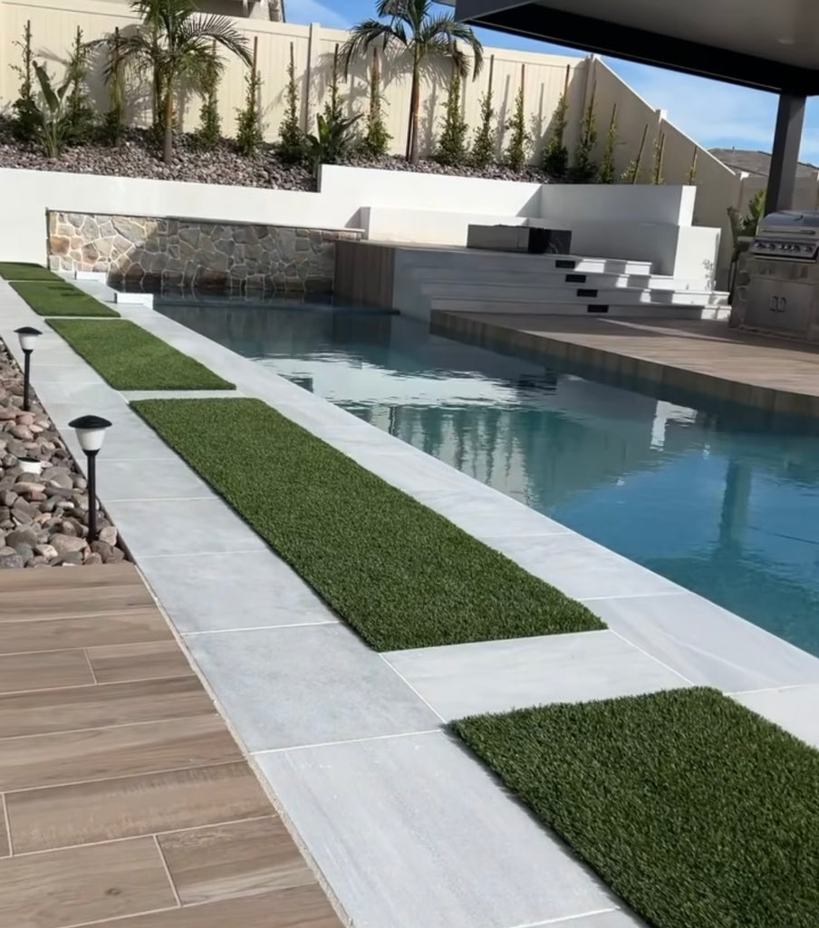 Bianco River Marble Modern Brushed & Sandblasted – Ontario Pool Tile