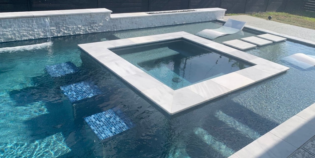 Bianco River Marble Modern Brushed & Sandblasted – Ontario Pool Tile