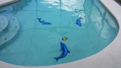 Dolphin Group (1 Left, 2 Right, 1 Blue Ball) – Ontario Pool Tile